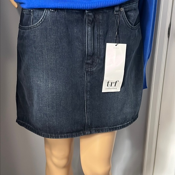 Zara | Skirts | Nwt Zara Trf Collection Dark Denim Mini Skirt | Poshmark